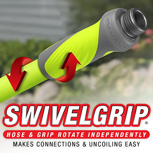 Flexzilla Garden Hose with SwivelGrip, 5/8 in. x 100 ft., Heavy Duty, Lightweight, Drinking Water Safe, ZillaGreen - HFZG5100YWS-E
