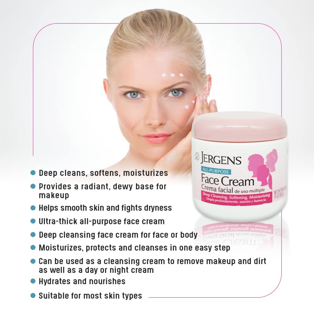 Hōsha Makeup remover Pad with All purpose Cream, 15 OZ, Cold cream makeup remover, Cold cream for face, Crema 3 caritas,