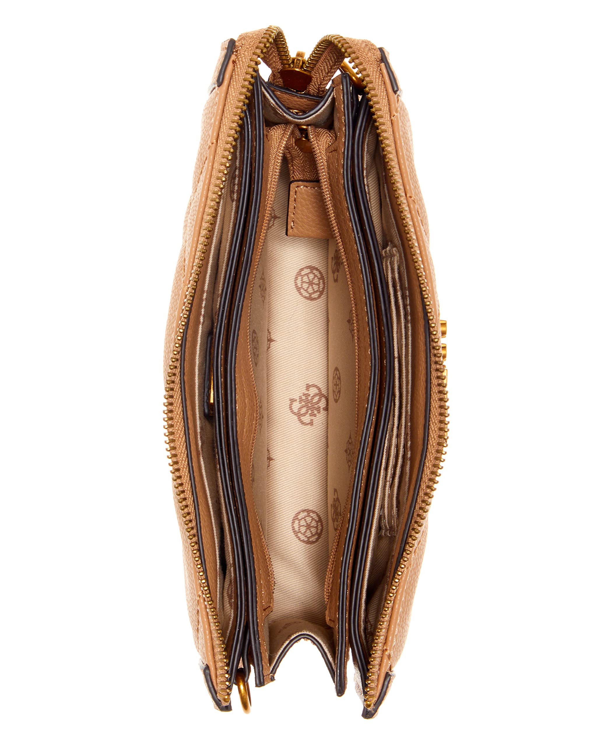 GUESS Abey Multi Compartment Shoulder Bag, Beige