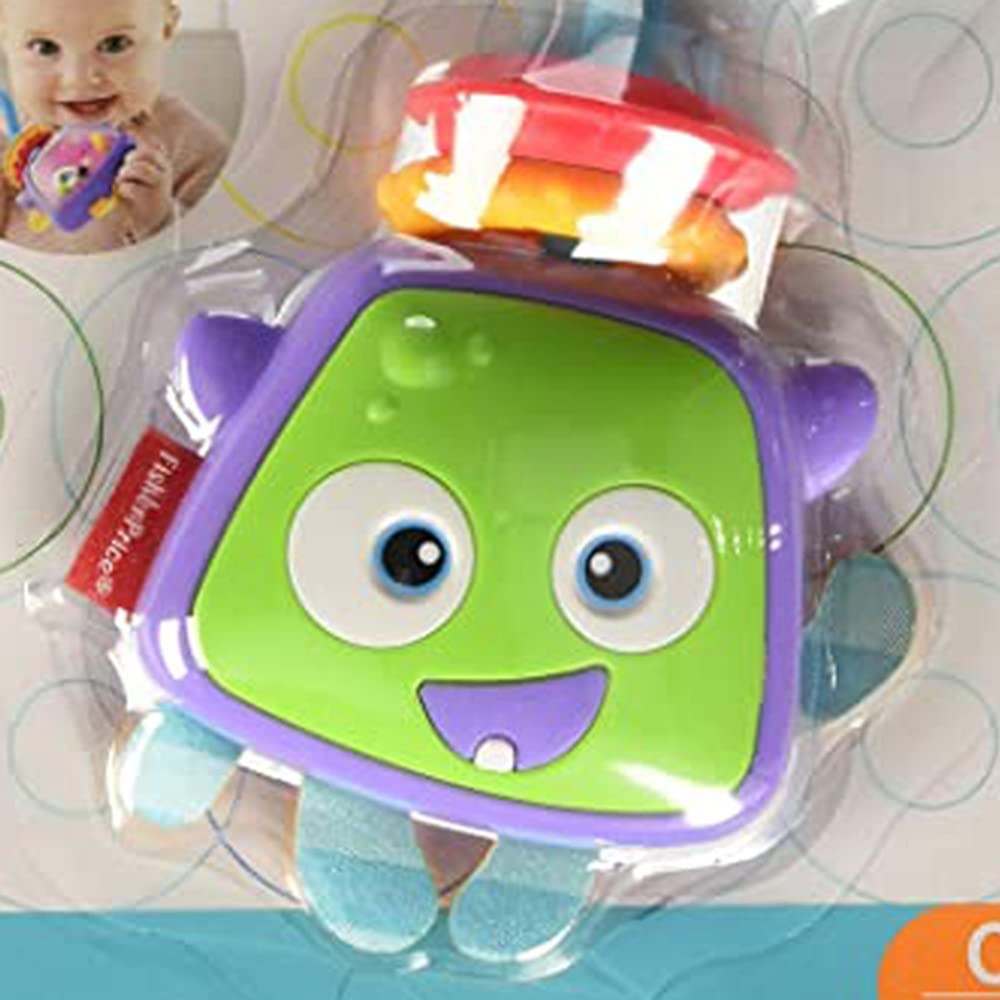 Fisher-Price Peek-A-Boo Monster Rattle ~ Twist and Rattle Sensory Toy ~ Take Along Toy for Babies and Up