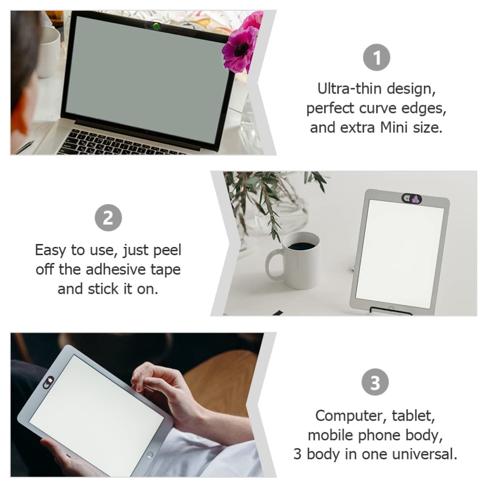 SOLUSTRE 6pcs Camera Cover Privacy Webcam Cover Computers laptops Cover Slide Phone Webcam Camera Shield Cover Camera for Computer Webcam Privacy Covers Cover Plate Cell Phone abs