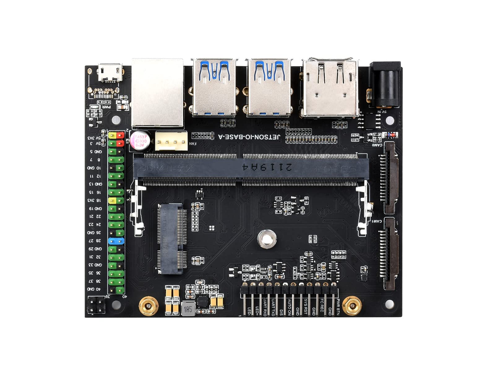 Waveshare Jetson Nano 4GB Development/Expansion Kit Alternative Solution of B01 Kit with Carrier Board Only Compatible with Both Jetson Nano and Jetson Xavier NX