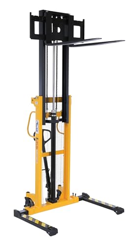 Vestil VHPS-2200-AA Man Stacker Adj Forks/Legs 2.2K, Yellow