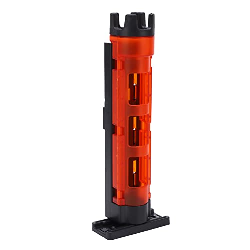 Fishing Box Rod Holder Plastic Portable Adjustable Fishing Box Rod Barrel Holder Support with Base(Red) Other Fishing Tools and Accessories