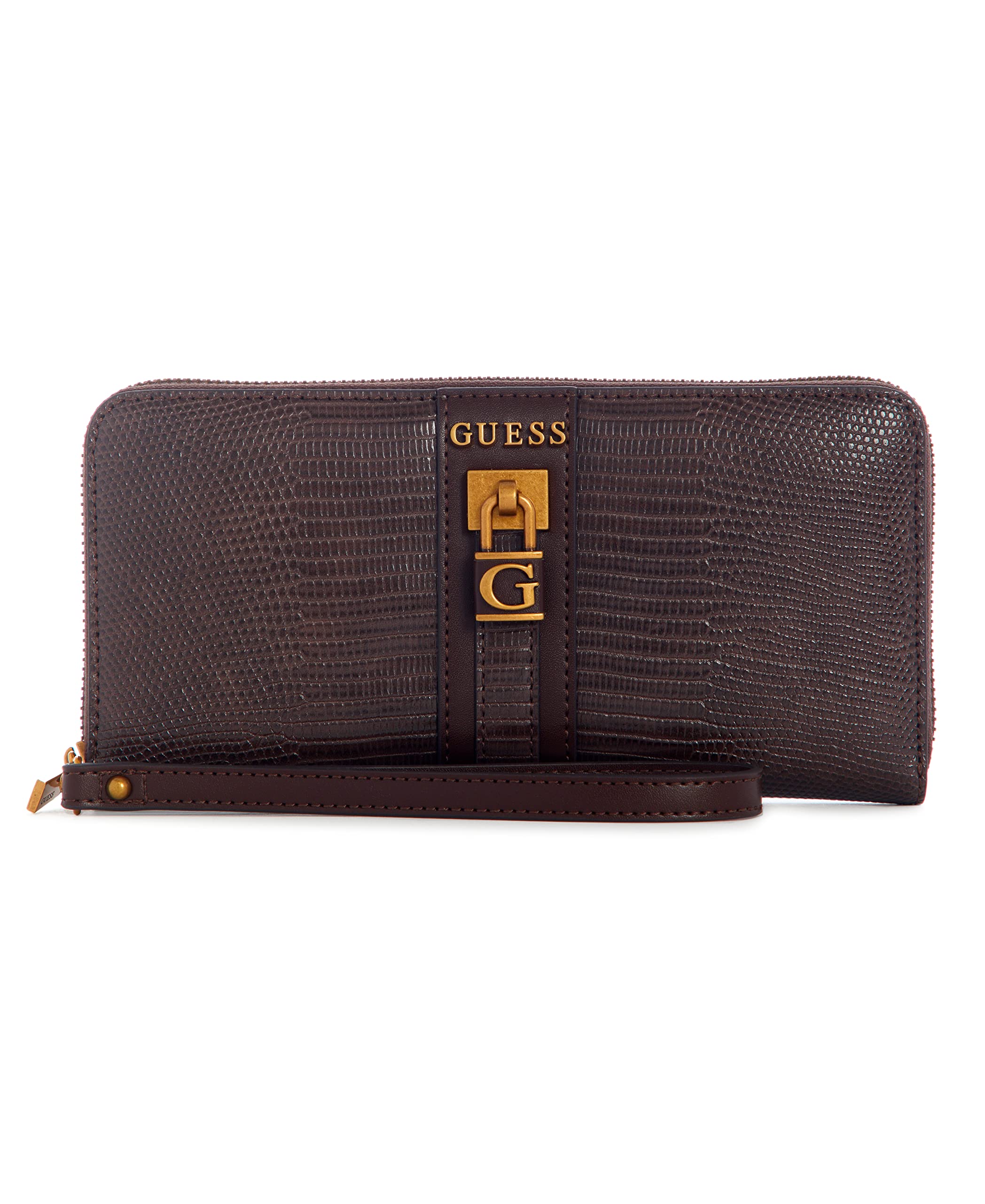 GUESS Ginevra Large Zip Around Wallet, Brown