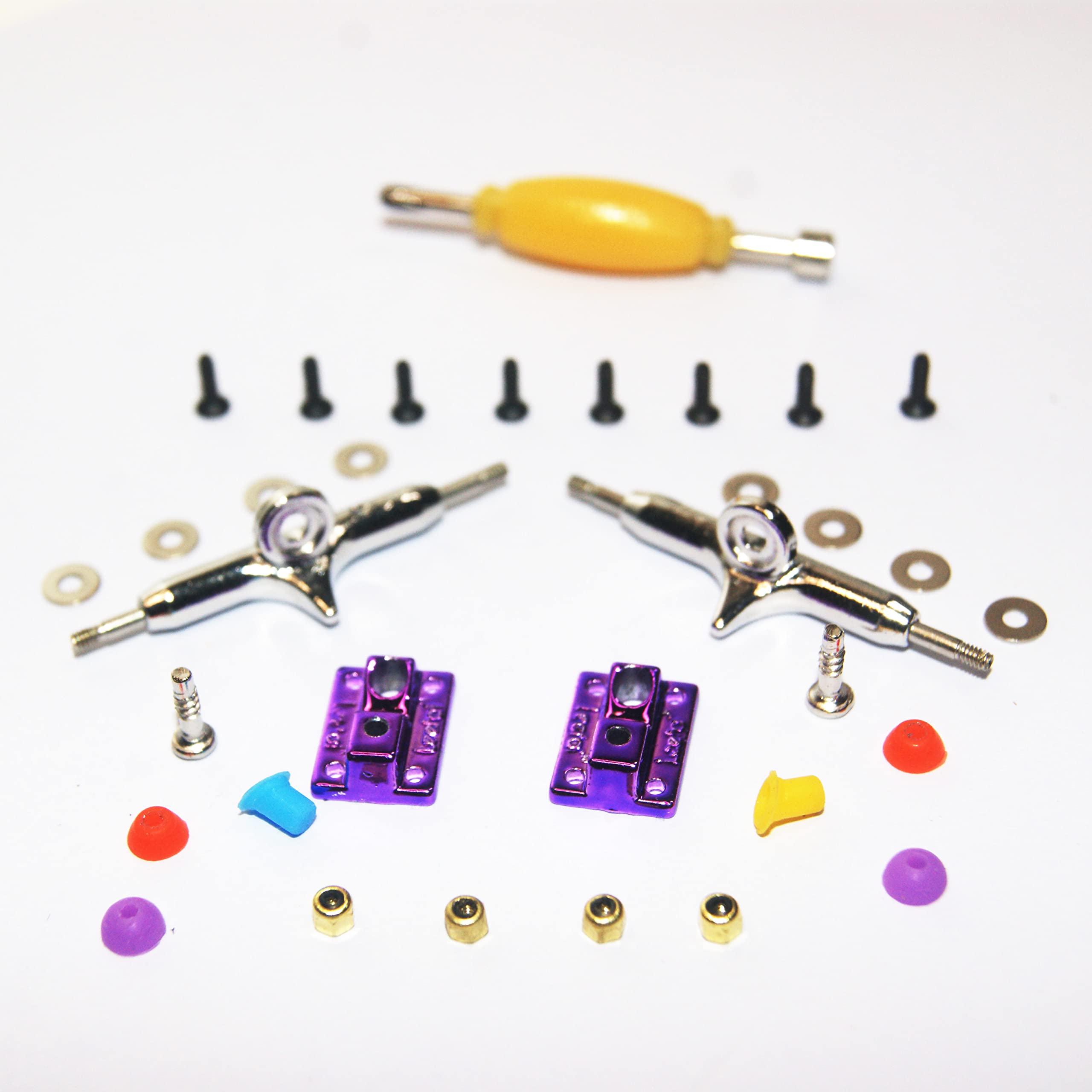 Fingerboard Trucks with Upgraded, 34mm Width - Professional Shape, Appearance & Components (Pink)…