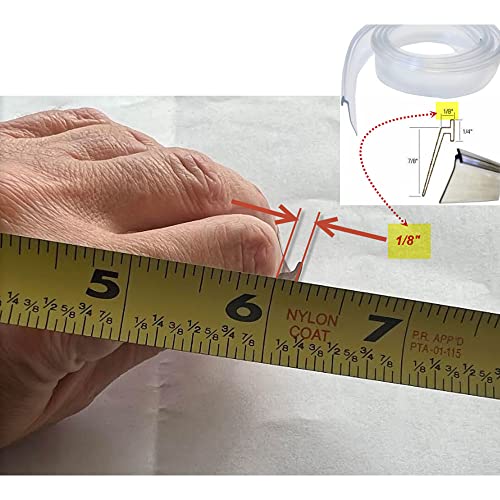 Gordon GlassĀ® Clear Vinyl Framed Shower Door Drip Sweep Wipe Seal Angled 36" Long, Made in USA