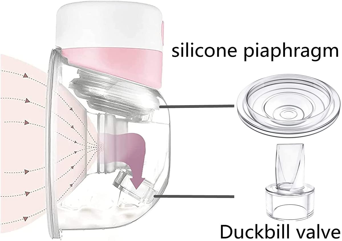 Duckbill Valve and Silicone Diaphragm, Suitable for S9/S12, Wearable Breast Pump General Duckbill Valve and Silicone Diaphragm Accessories (6 Piece Set)
