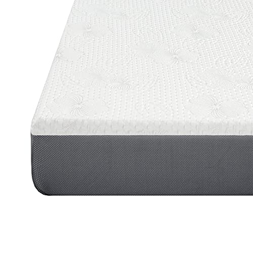 Olee Sleep 9 Inch Ventilated Gel Infused Memory Foam Mattress, CertiPUR-US® Certified, Gray, King