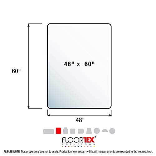 Floortex® Cleartex® Enhanced Polymer Rectangular Chair Mat for Carpets up to 3/8" - 48" x 60"