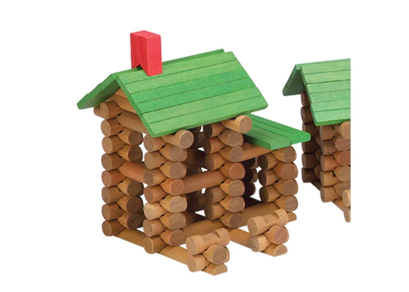 Tumble Tree Timbers Wood Building Set β 450 Pieces. Build Log Cabins. Educational STEM Toy