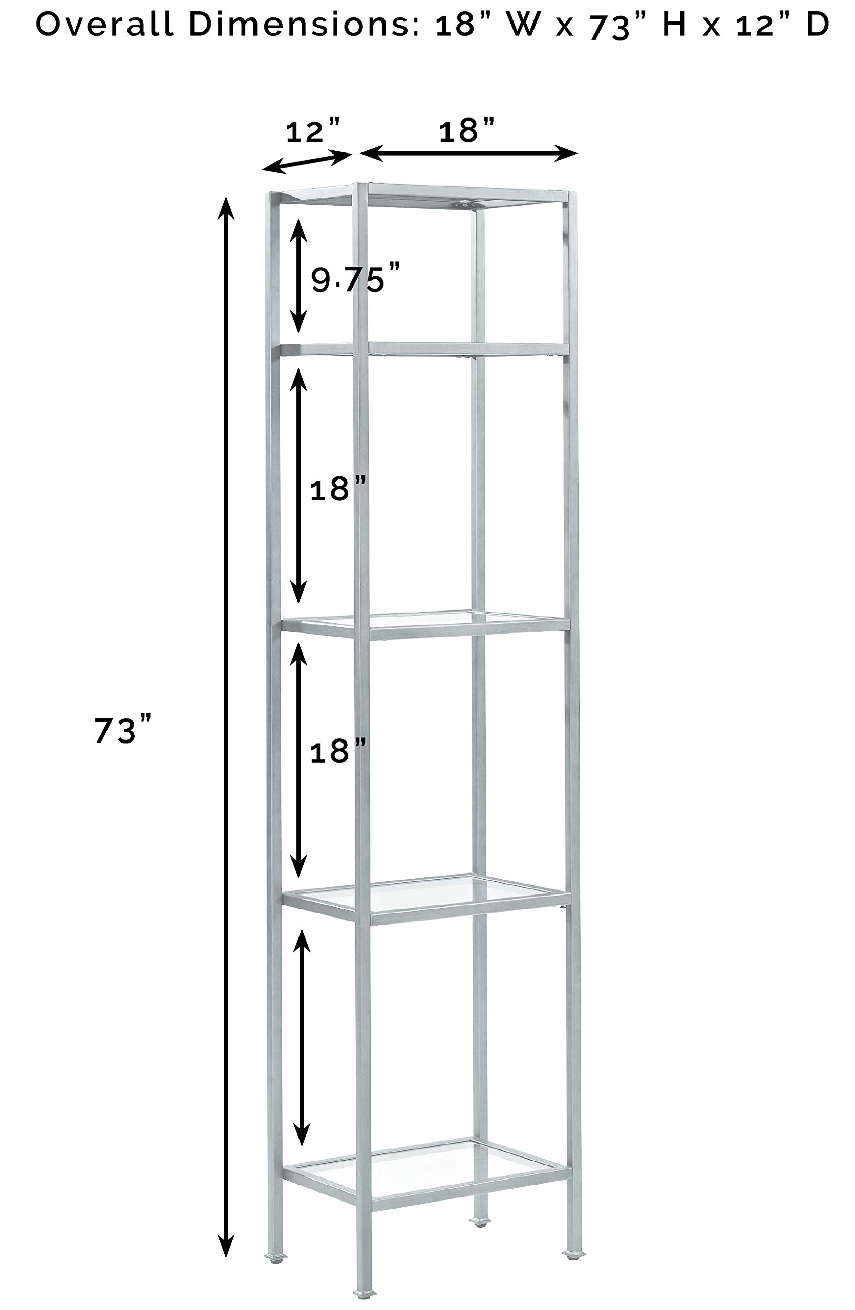 Crosley Furniture Aimee Narrow Etagere Bookcase, Oil-Rubbed Bronze