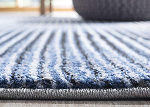 SAFAVIEH Galaxy Collection 8' x 10' Blue / Navy GAL115M Modern Non-Shedding Living Room Bedroom Dining Home Office Area Rug