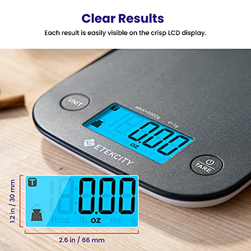 Etekcity Food Kitchen Scale, Digital Mechanical Weighing Scale, Grams and Oz for Weight Loss,Cooking, and Baking, Black