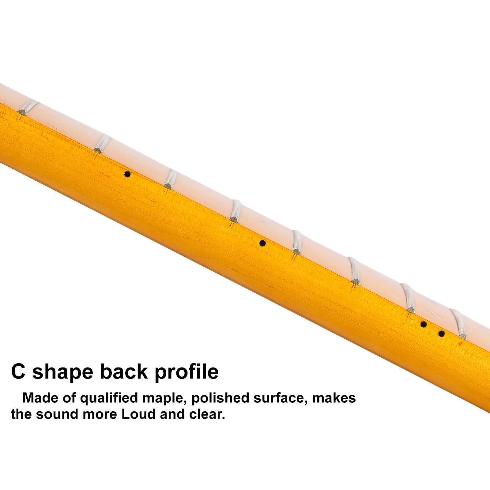 Guitar Neck 21 Fret Maple Fretboard Guitar Neck for ST Style Guitar DIY Parts Replacement "C" Shape