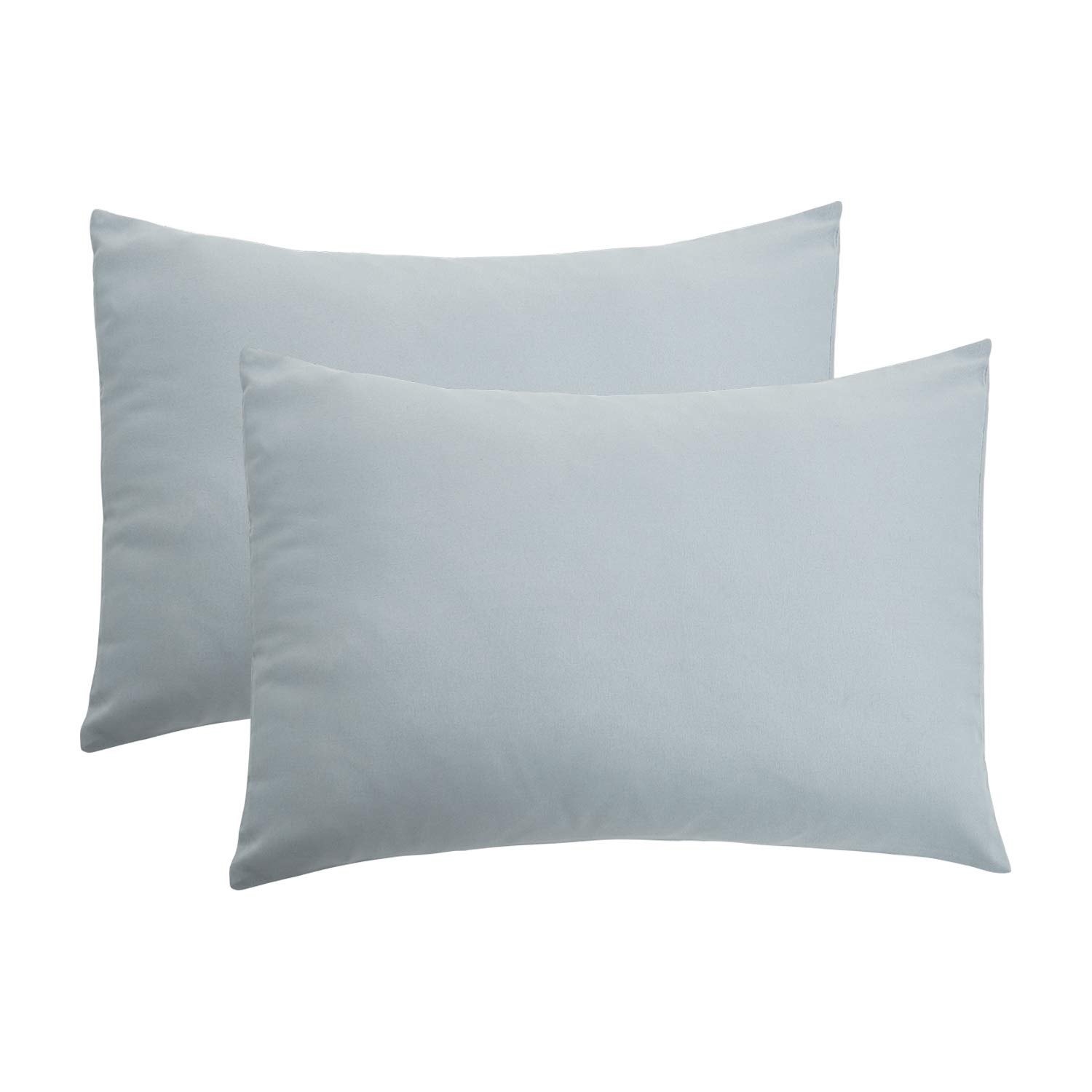 Eterish Toddler Grey Pillow Cases 14x20 inches 2 Pack, Envelope Closure Pillowcases,Supper Soft Nursing Pillow Cover,Fits Kids Bedding Pillows Sized 12x16, 13x18 or 14x19