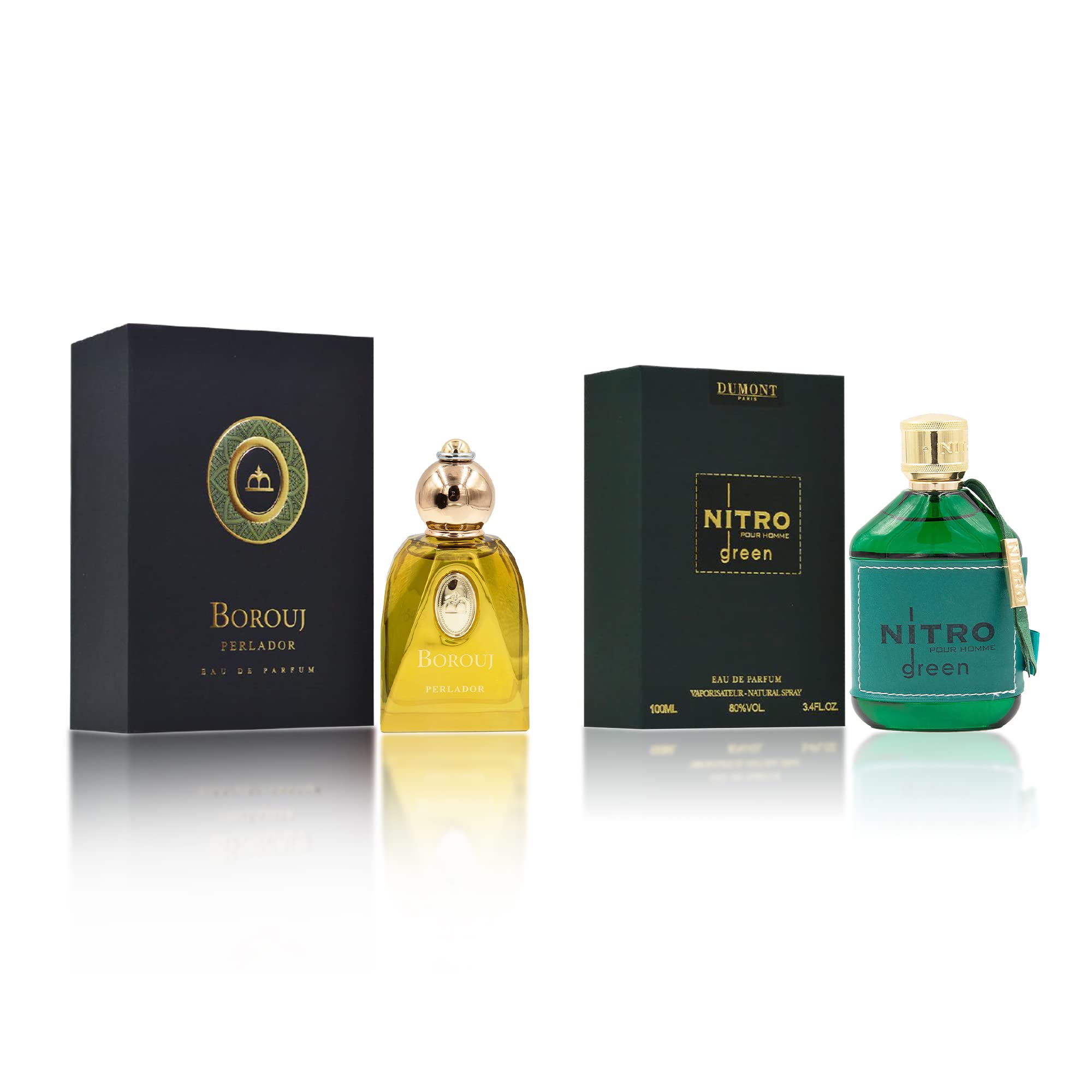 Dumont Cologne for Men and Women, Nitro Green and Borouj Perlador
