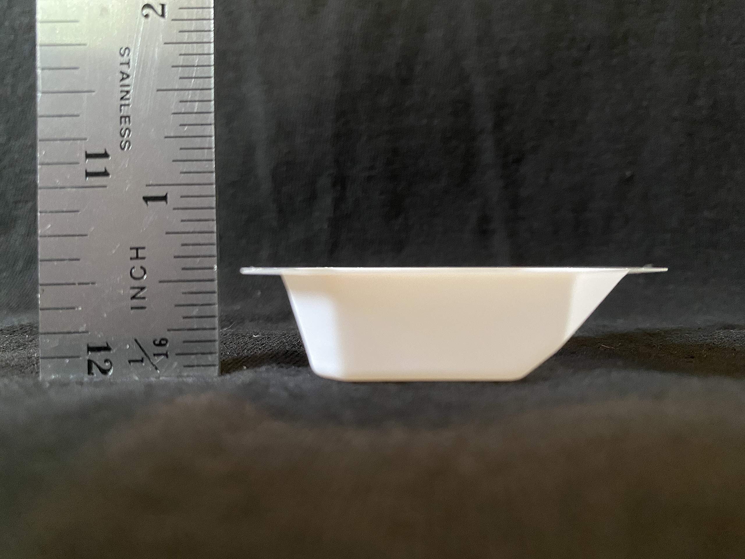 Pour Boats, W-P43-WH-50, 43mm, Small, White, Pack of 50