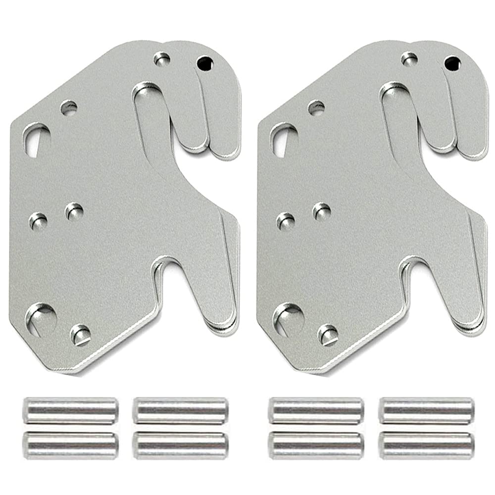 Goodgoods 4Pcs Universal Wood Bed Metal Claw Hook,Bed Rail Hook Bracket,Plates Bed Claws for Wooden Bed Frame,Bed Rail Hook Plates,Bed Frame Hooks,Wood Bed Rail Hooks