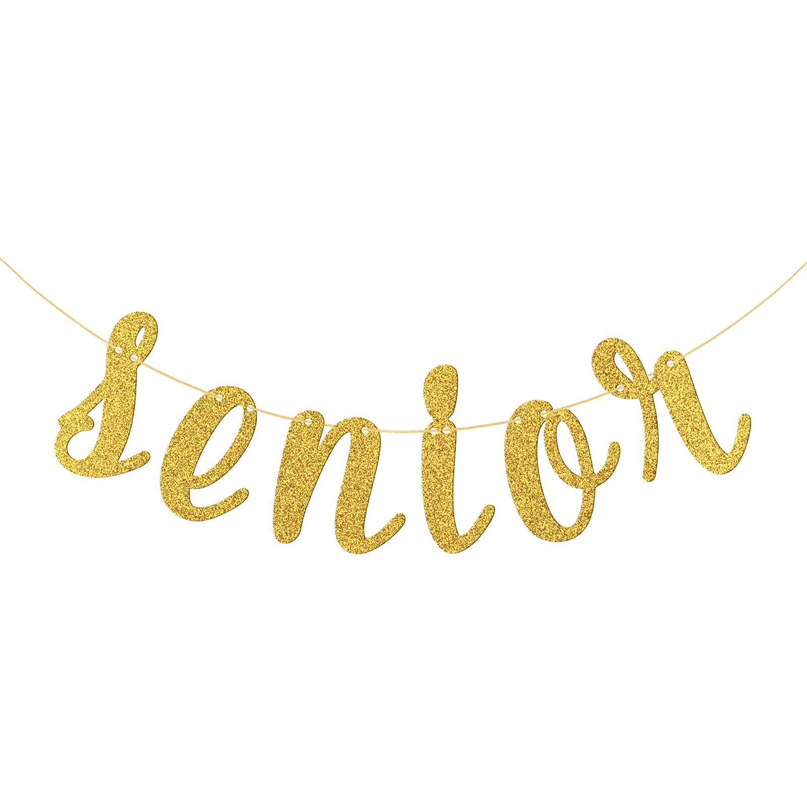 WeBenison Senior Banner Masters Smart Congratulations Banner Congrats Grad Party Bunting Decoration Supplies/Gold Glitter