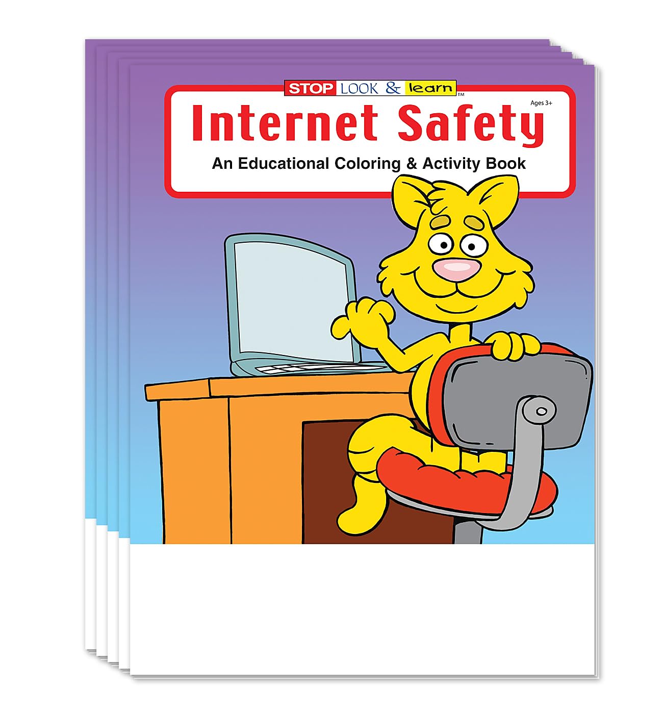 ZOCO - Internet and Web Safety - Kids Educational Coloring Books (25 Bulk Pack, Without Crayons) - Stay Safe Online - Games, Puzzles, Activities for Children