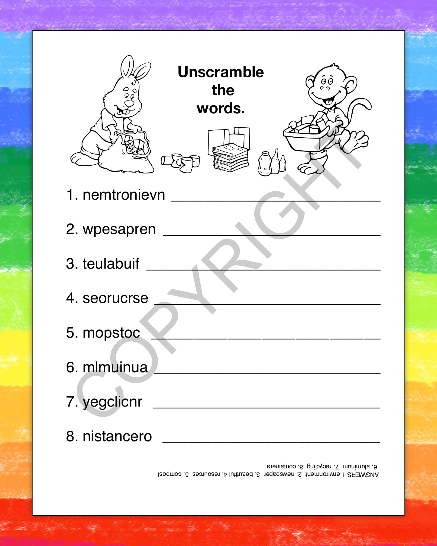 ZOCO - Keep Our Environment Clean - Kids Coloring Books (25 Bulk Pack, Without Crayons) - Conservation, Recycling - Earth Day Supplies - Educational Activities for Kids