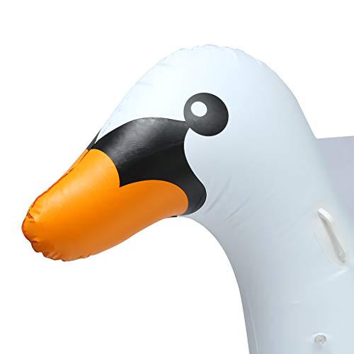 Toxz Swan Inflatable Ride-On Swimming Ring,Suitable for Children and Adults,Built-in Handles,74.8" X 78.7" X 49.2"(Ship from US!)