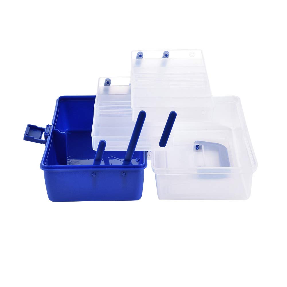 Fishing Tackle Box, Fishing Lures Baits Tackle Box and Lure Kit Portable Organizer with 3 Layers Dividers Large capacity Tool for Lures Hooks