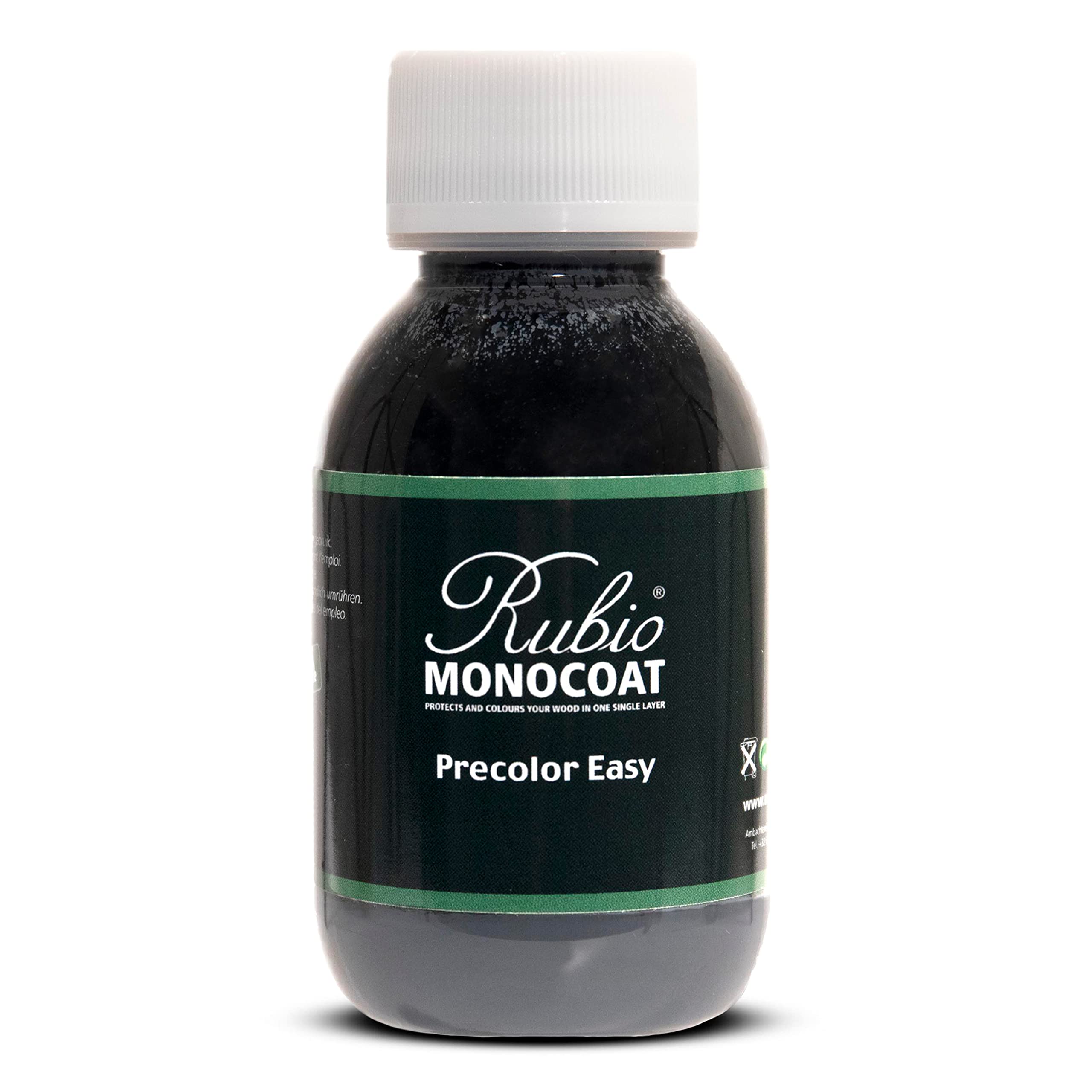 Rubio Monocoat Precolor Easy, Indoor Water-Based Wood Stain & Pre-Treatment, 20 ft² - Intense Black | Quick-Dry, Eco-Friendly Pre-Color Bonding Stain for Indoor Use with Oil Plus 2C | 100 Milliliter