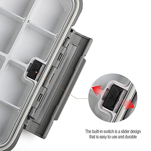 Fishing Tackle Box Fishing Accessories Multifunctional Opening and Closing Bait Box Bait Accessory Box(M,Orange)