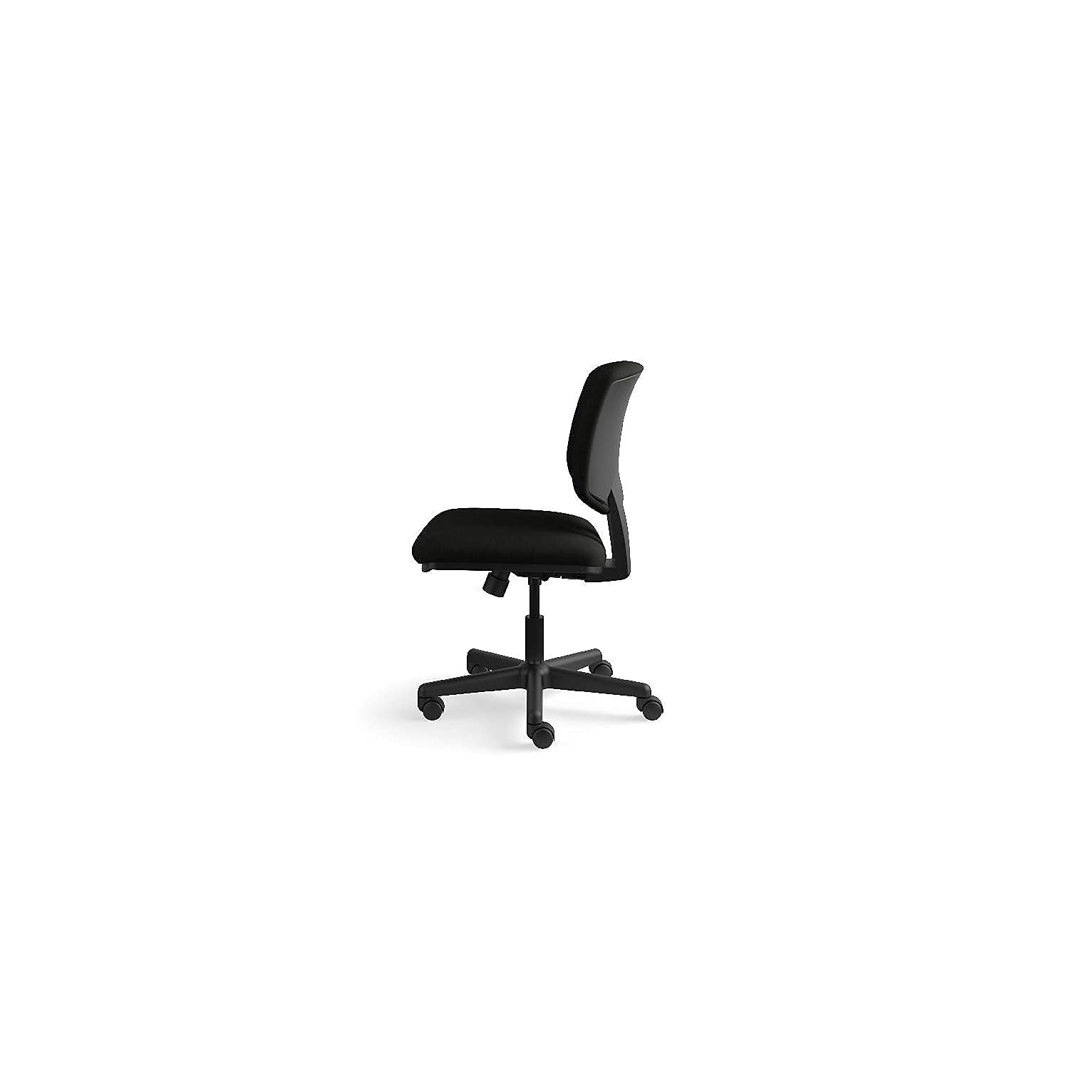Volt Series Task Chair with Synchro-Tilt, Black Leather