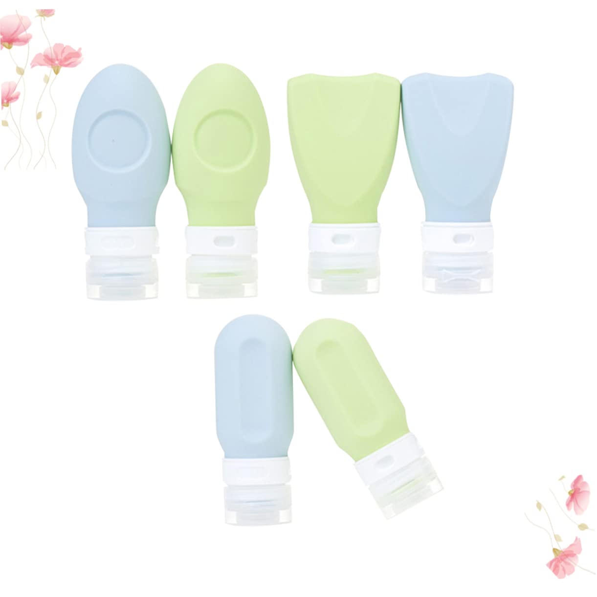 HANABASS 6 Pcs Hand Wash Dispenser Travel Container Travel Lotion Container Hand Soap Dispenser Refillable Container Rubber Refillable Bottle Bottled Dispensing Bottle Cosmetic Bottles Blue