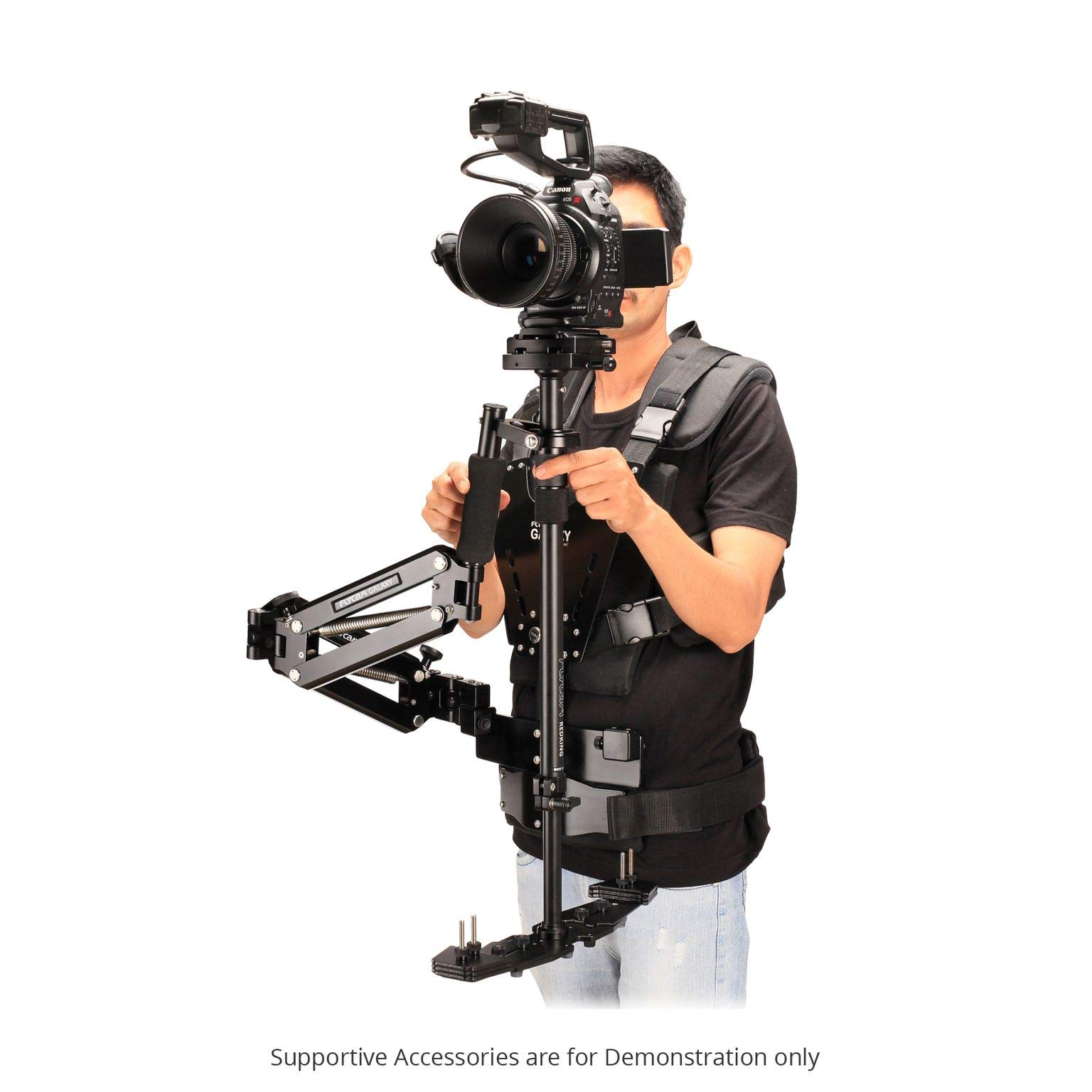 FLYCAM Galaxy Dual Arm and Vest Body Mounted Steadycam for Handheld Stabilizer for Video Camera Camcorder up to 10kg/22lbs (GLXY-AV)