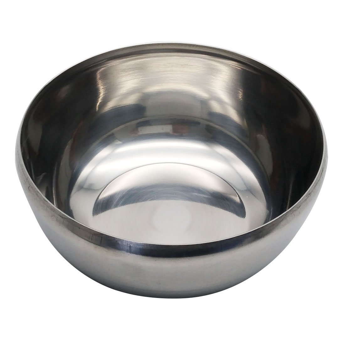 GARASANI 3 Pack Korean Traditional Stainless Steel Good Fortune Rice Bowl with Lid Set (Silver 3Pcs)