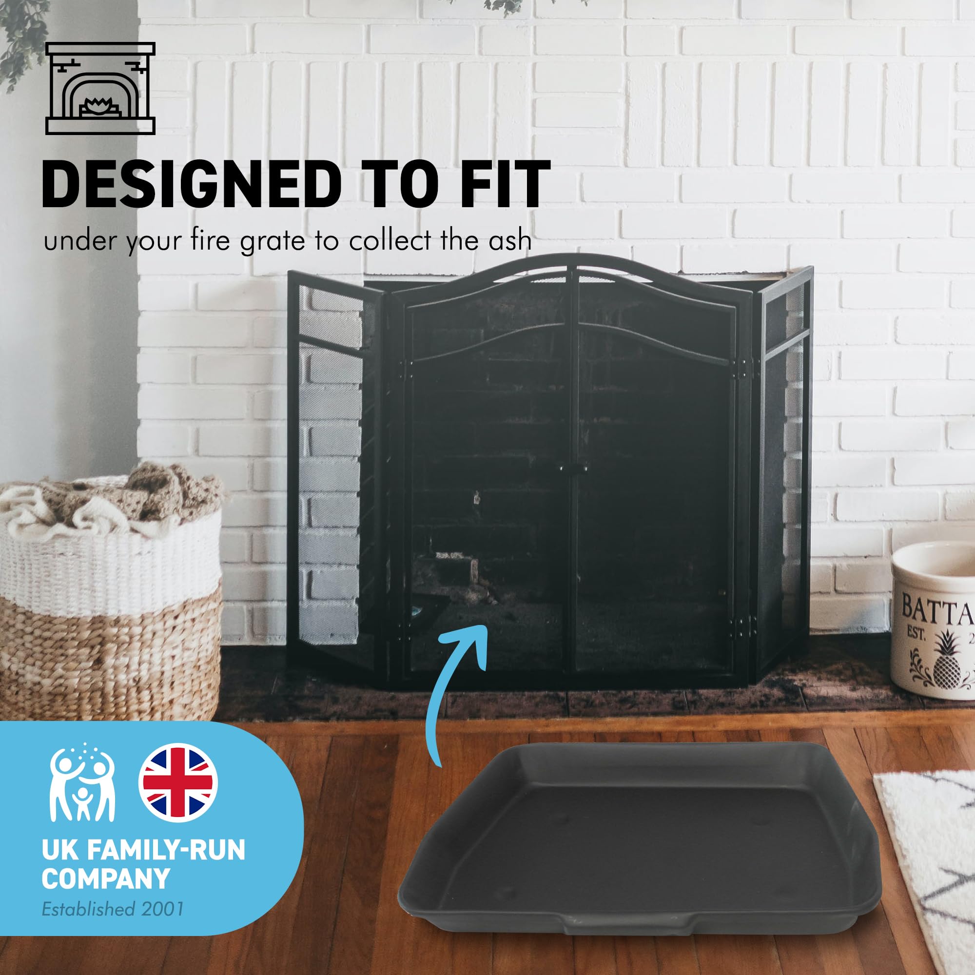 Traditional ash pan - 28cm wide (11") ideal for standard sized fire grates