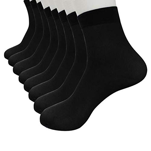 Elastic Stockings Silky Fiber Ultra-thin Men Silk Short 4 Socks Pairs Socks Athletic Socks Women Mid Calf