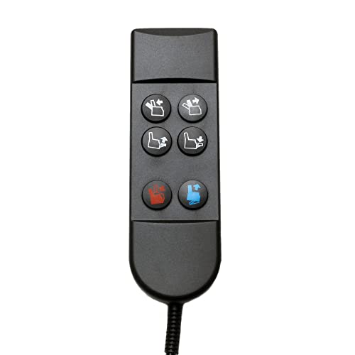 Fruhdi 6 Button 5 pin Power Recliners Lift Chairs Hand Control Controller Remote Replacement
