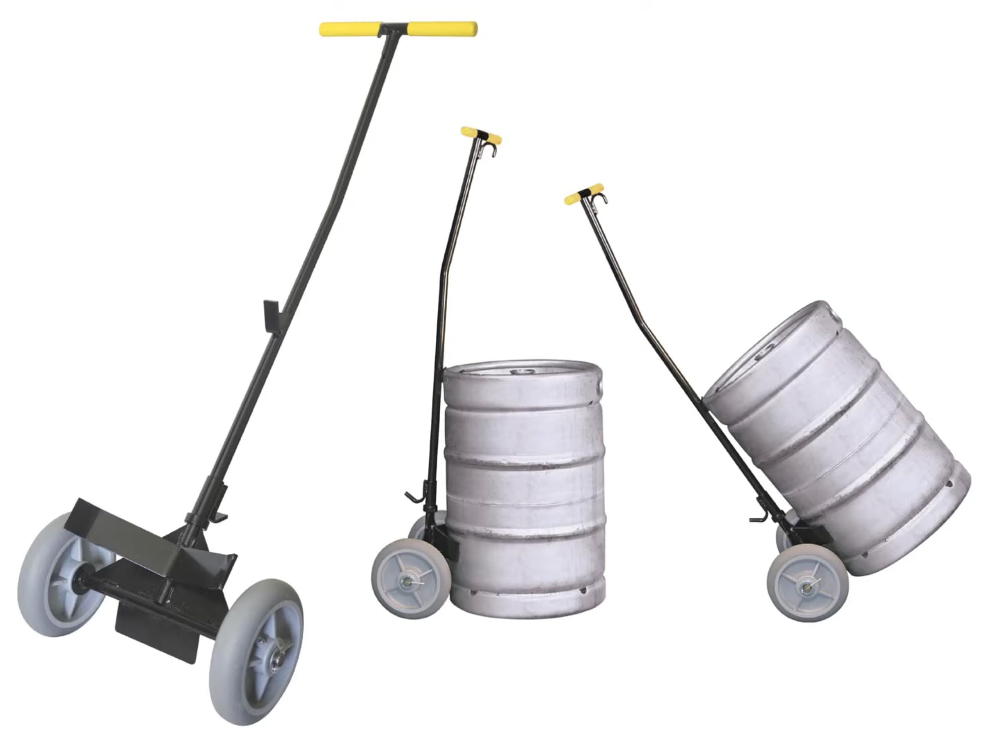 Hand Truck, 400 LB, Keg and Pail Truck, w/Ergonomic Handle, Stainless Steel, Keg Hook, Oiled Wheels