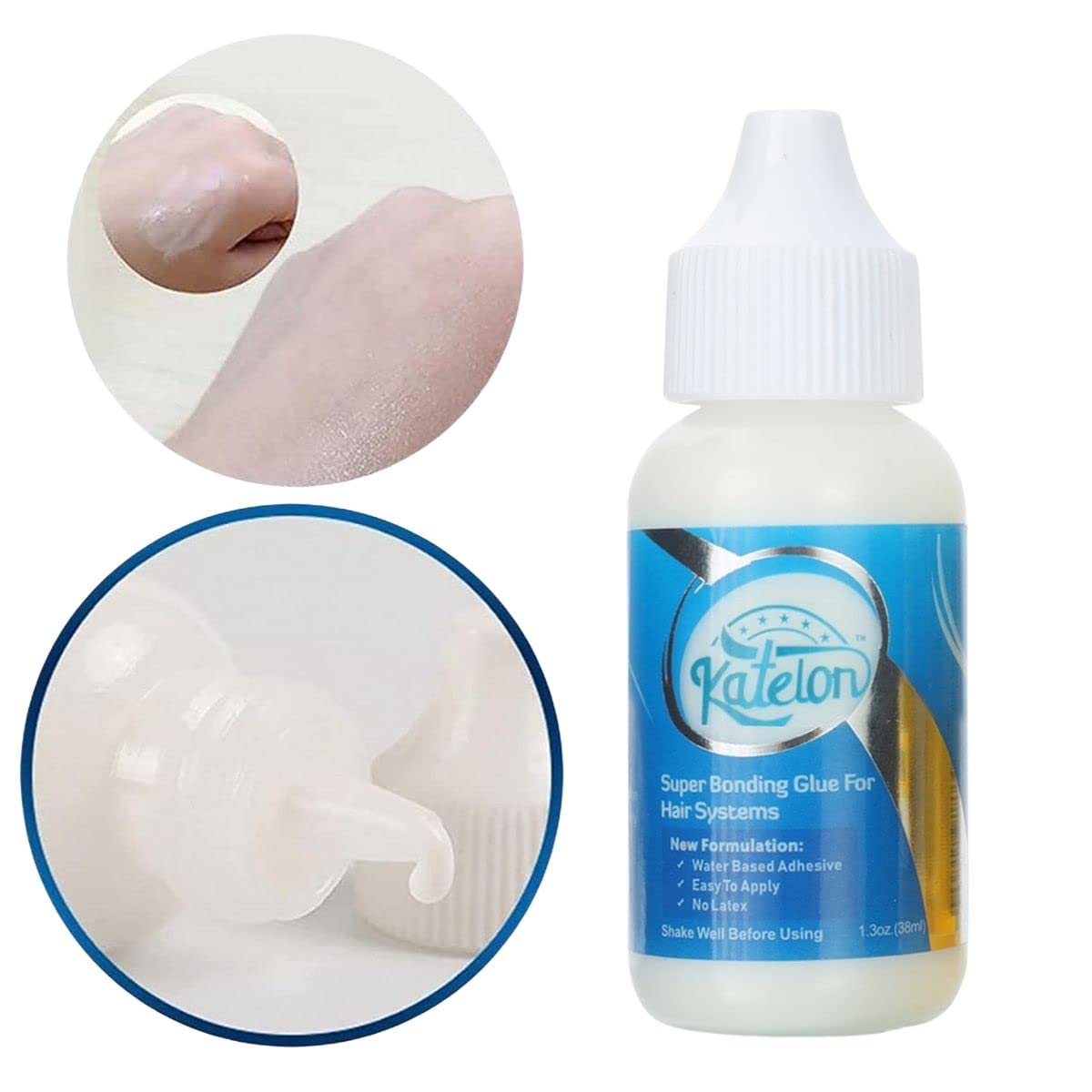 Wig Glue for Front Lace Wig-1.3oz - Invisible Bonding Glue: Extra Moisture Control, Bold Hold Lace Wig Adhesive for Oily Scalps and Cosplay Wig (1 Bottle Glue)