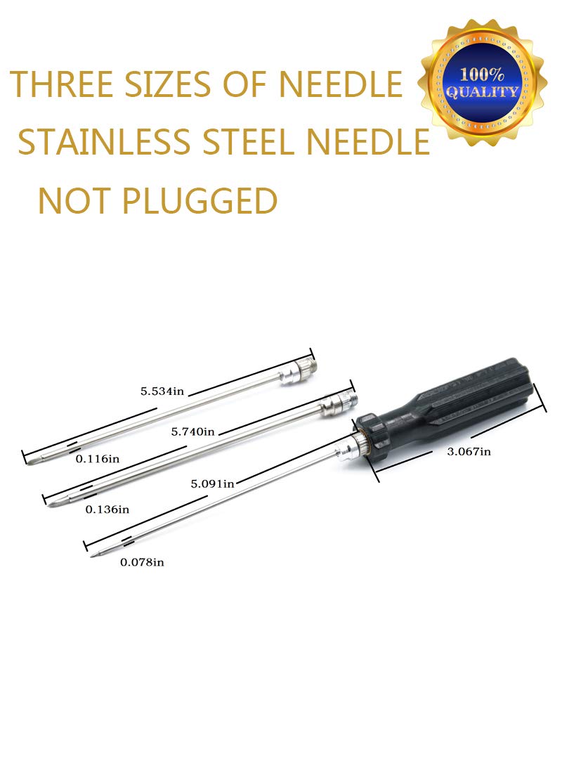 YANDIA Fish Venting Tool Three Sizes of Stainless Steel Needle with Plastic Storage Bin (Fish Will Not Clog The Needle)
