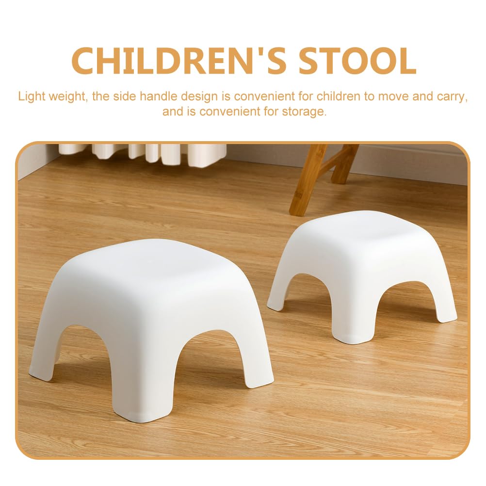 PRETYZOOM Step Stool for Kids, Plastic Skid-Resistant Foot Stool, Single Stool for Toddler Toilet Potty Training
