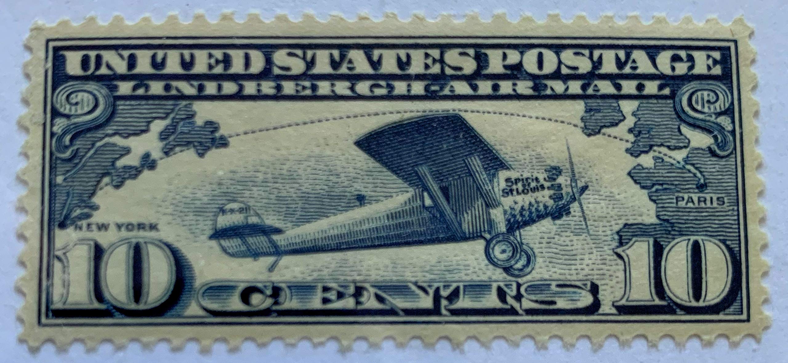 Stamps US Air Mail Lindberghs Plane Scott C10 MNH