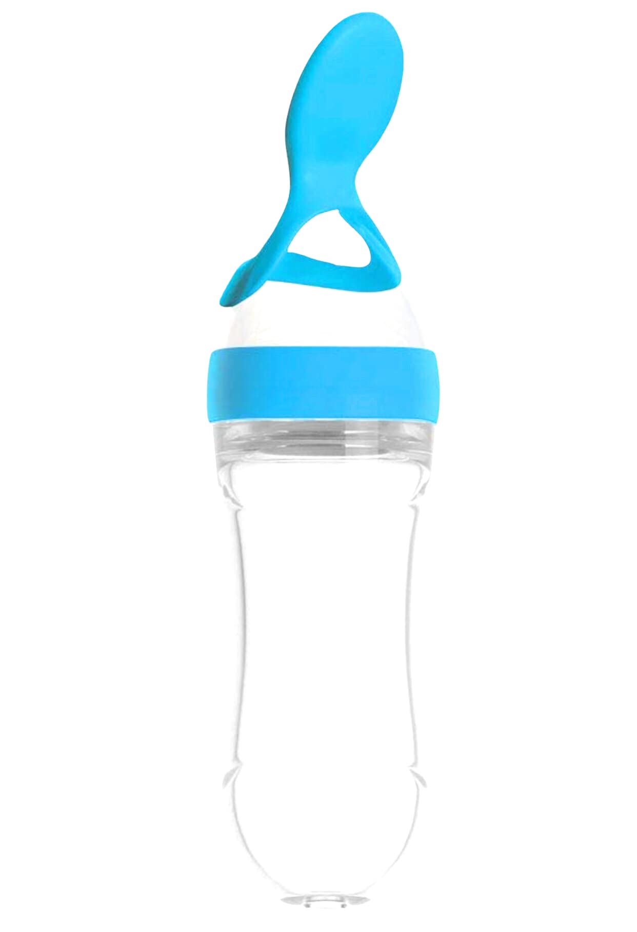 Feeding Bottle, Food Feeder Cartoon Silicone Squeeze Feeding Bottle with Dispenser Spoon for Babies Infant (#4)