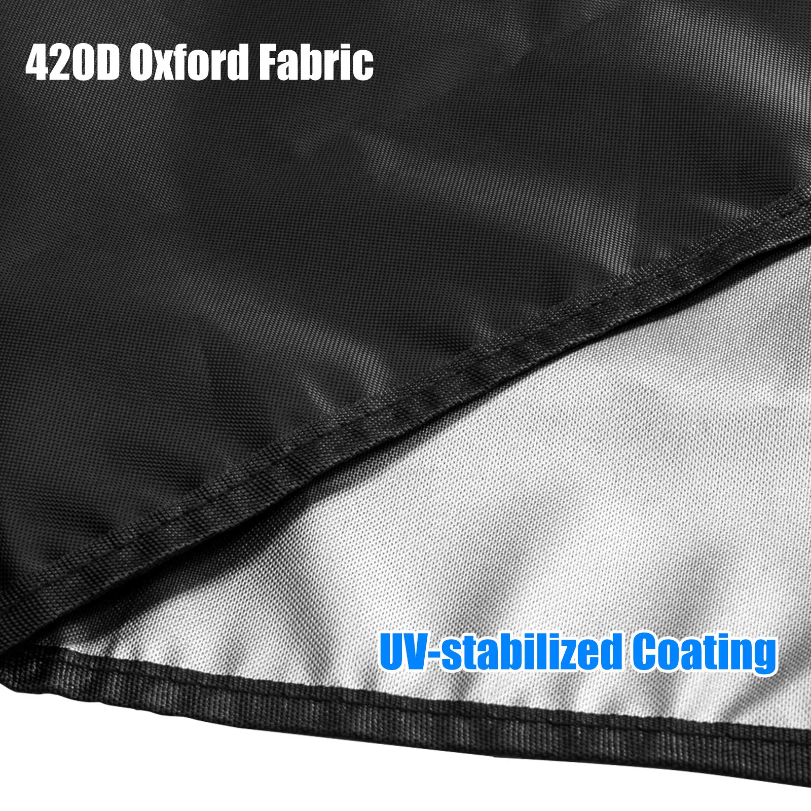 Window Air Conditioner Cover Outdoor, TRELC Air Conditioner Defender Winter AC Window Unit Cover with Adjustable Straps, Bottom Covered (Black, 21.26 x14.56 x 15.74 inch)