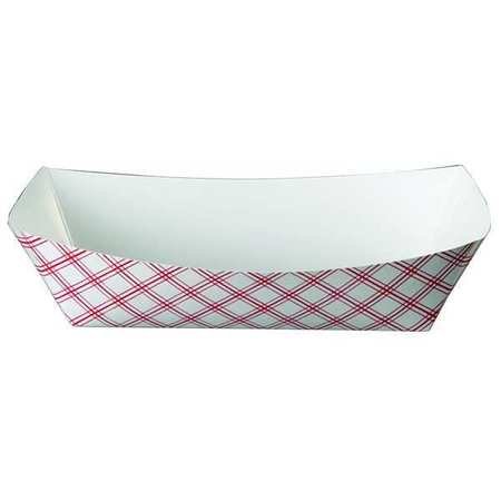 Empress 3lb Paper Red Plaid Food Tray 500 per case