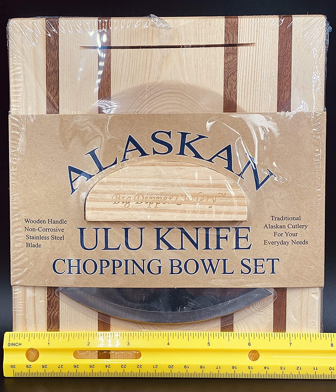 Ulu Knife and Chopping Bowl with Salad Claws