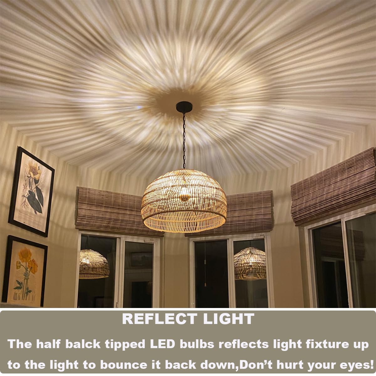 KarlunKoy Half Chrome Light Bulbs,Dimmable 6W (Eqv. 60W) Anti-Glare LED Light Bulbs,Soft White 2700K,G80/G25 Globe Light Bulb Half Gold Dipped,Decorative Mirror,E26 Base for Vanity (Pack of 1)