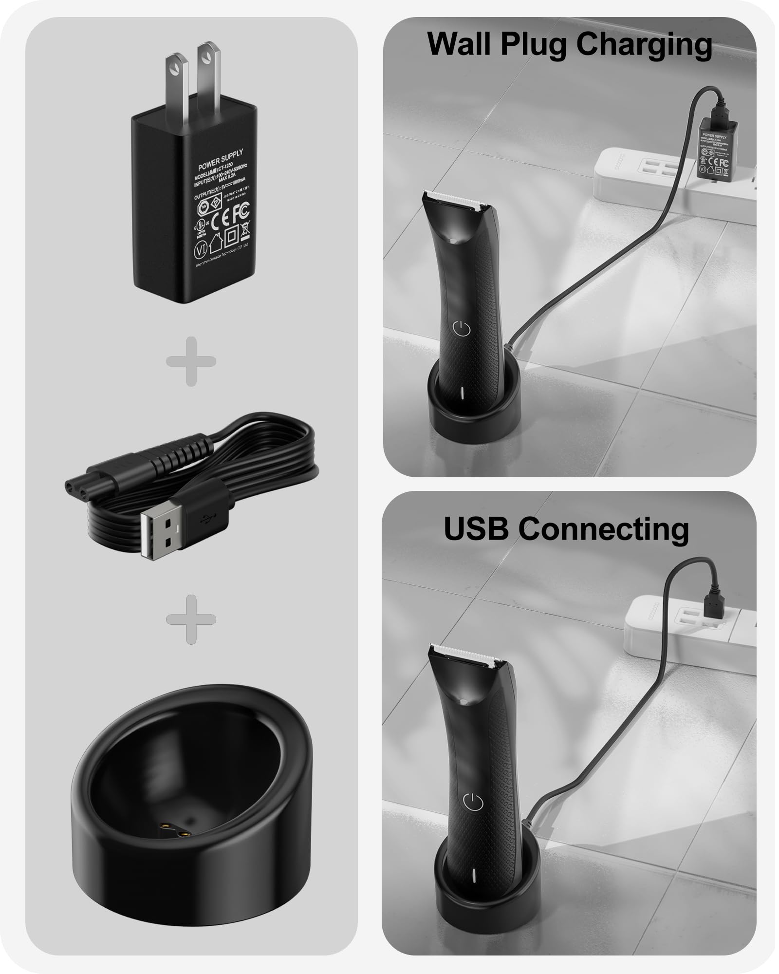 WUKUR Charging Dock for MANSCAPED Charger Dock Compatible with MANSCAPED Lawn Mower 3.0 & 2.0 Electric Groin Hair Trimmer and The Weed Whacker Nose and Ear Hair Trimmer