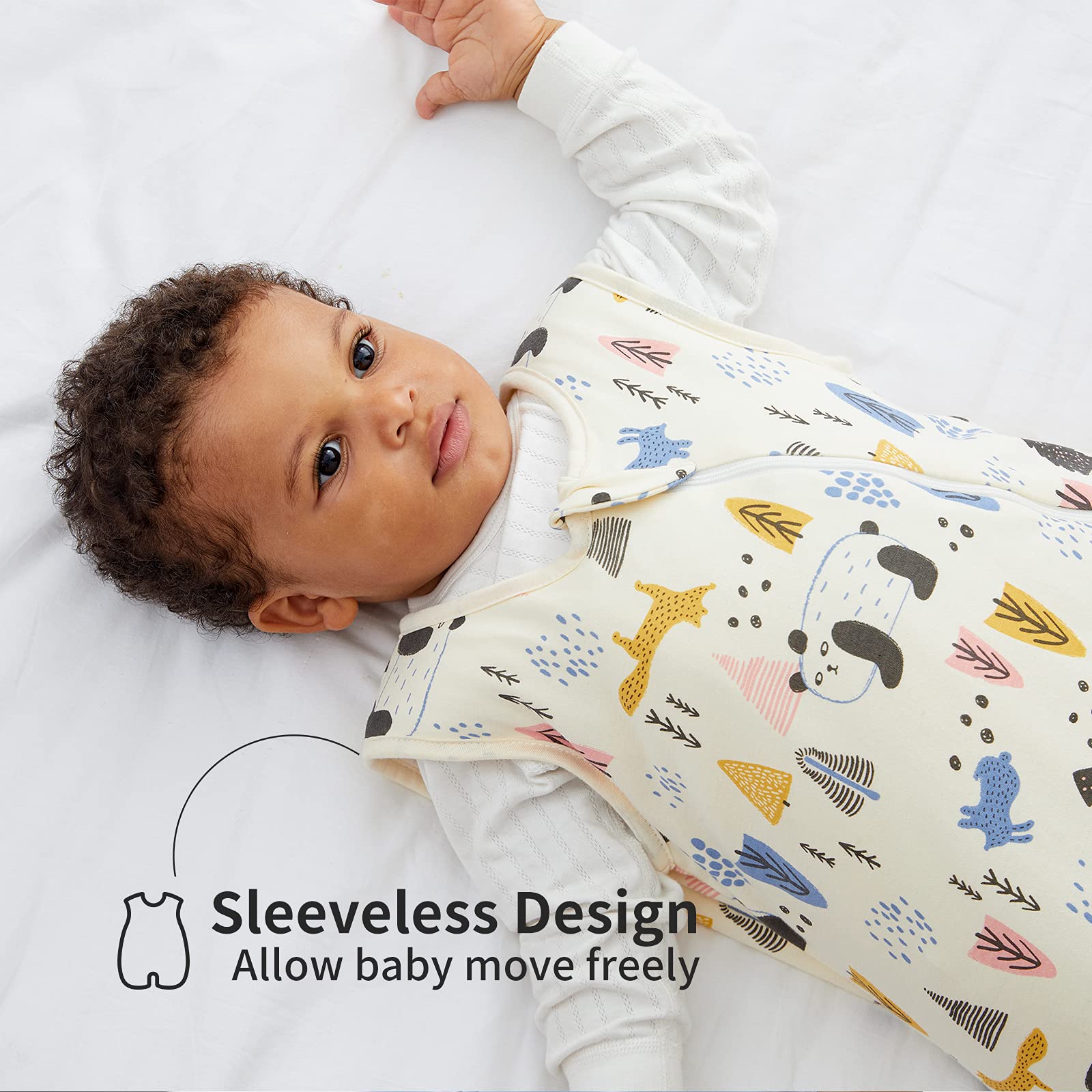 Duomiaomiao Baby Sleep Sack 24-36 Months 100% Cotton 2.5 TOG Winter Baby Wearable Blanket, Warm Quilted Comfy Toddler Sleeping Sack