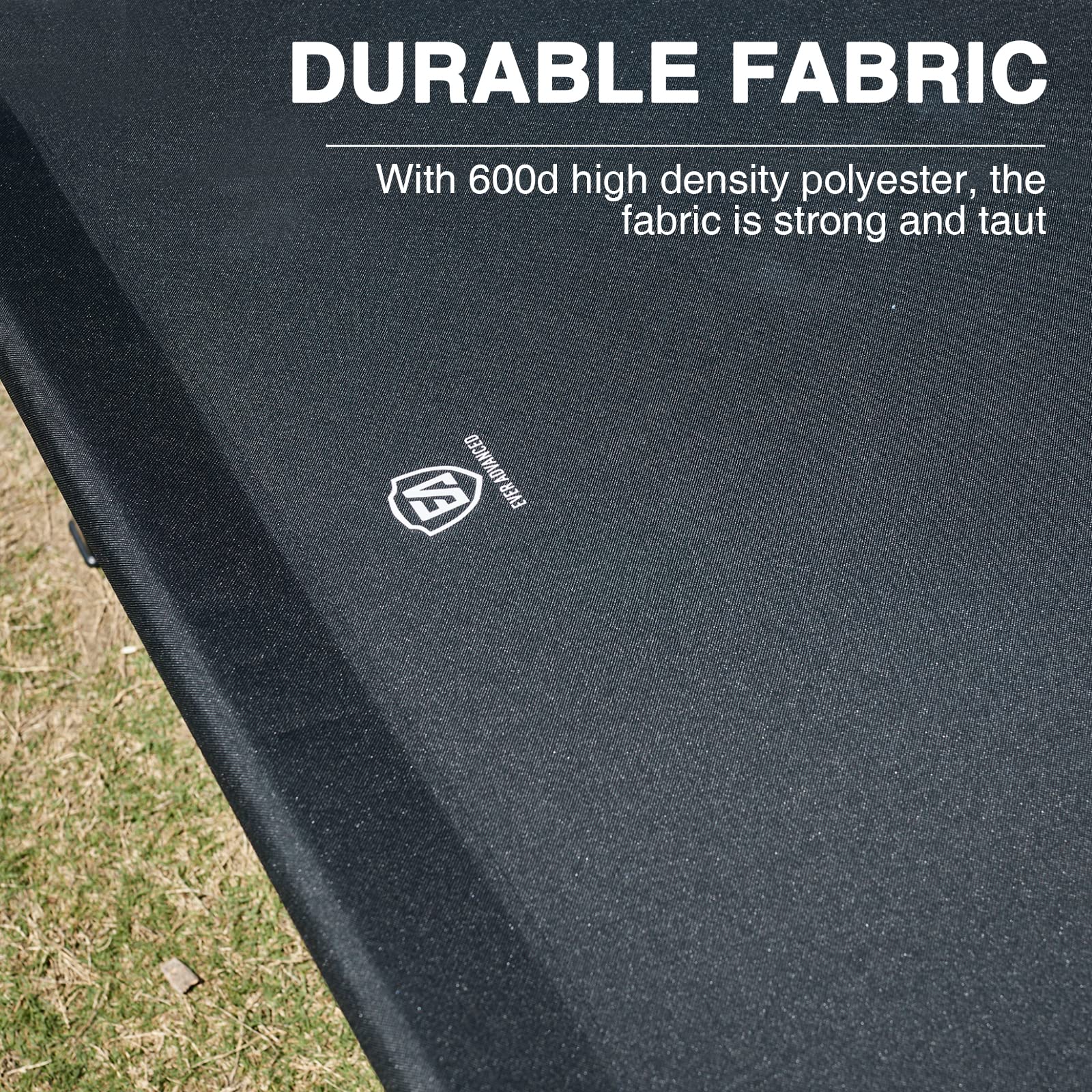 EVER ADVANCED Oversized XL Folding Camping Cot for Outdoor Travel Portable Tent Bed with Carry Bag Support to 550 lbs